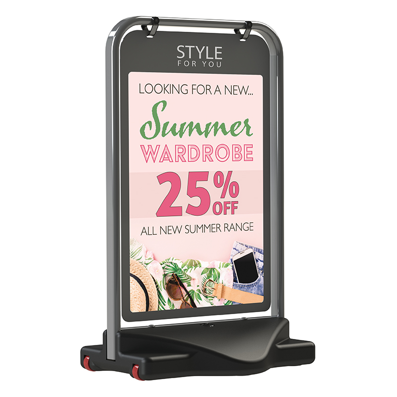 Aquabase Swap Swing Sign - Plex Display