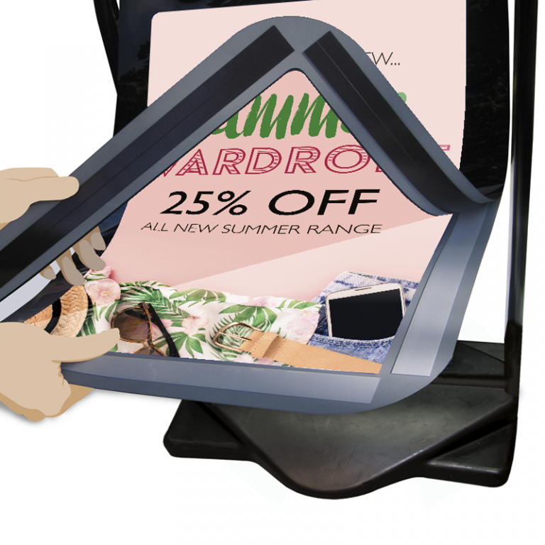 Aquabase Swap Swing Sign - Plex Display